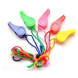 Plastic Whistle with String